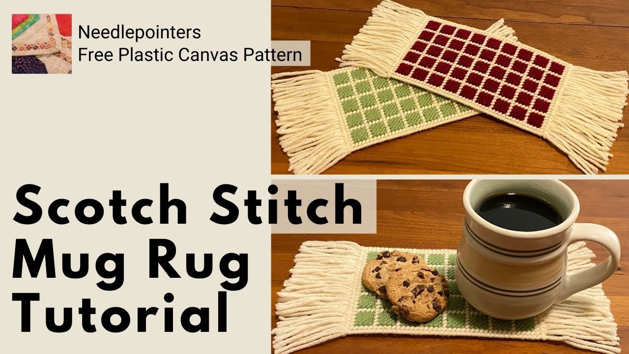 Scotch Stitch Mug Rug Free Pattern - YouTube