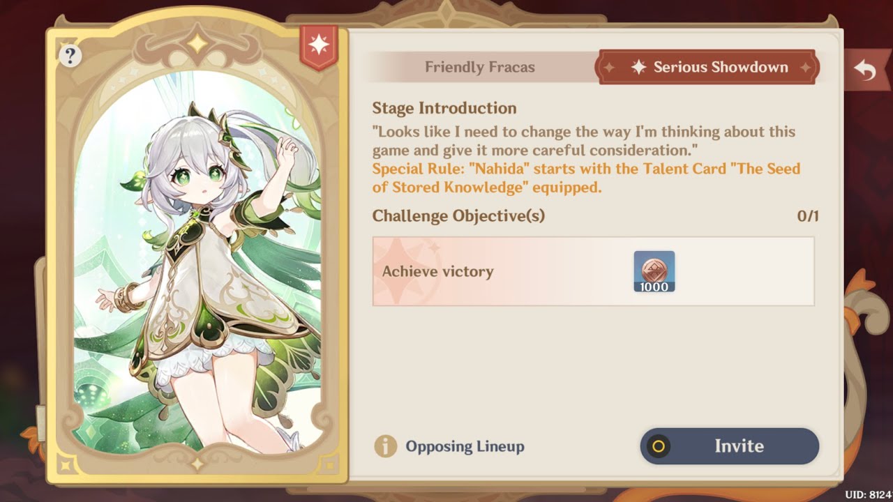 Genshin Genius Invokation TCG Nahida Serious Showdown With Spread ...
