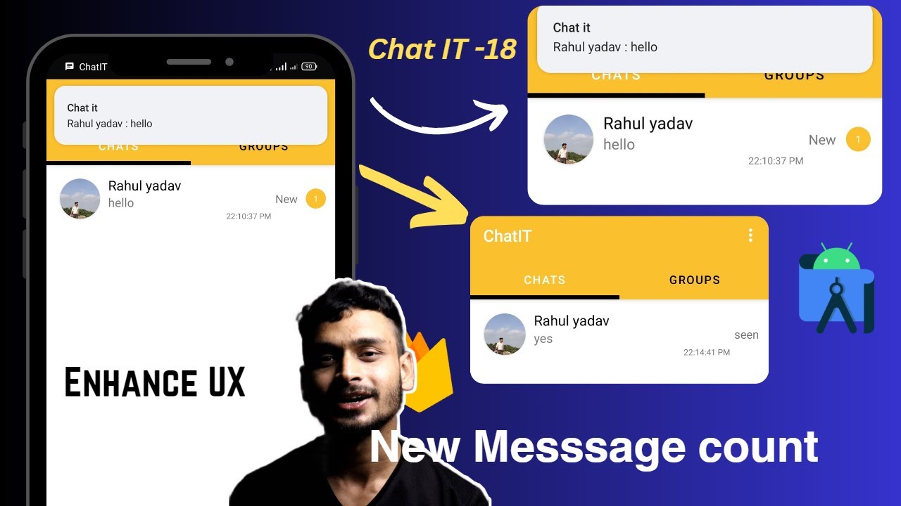build app like #whatsapp | retrieve data from firebase realtime ...