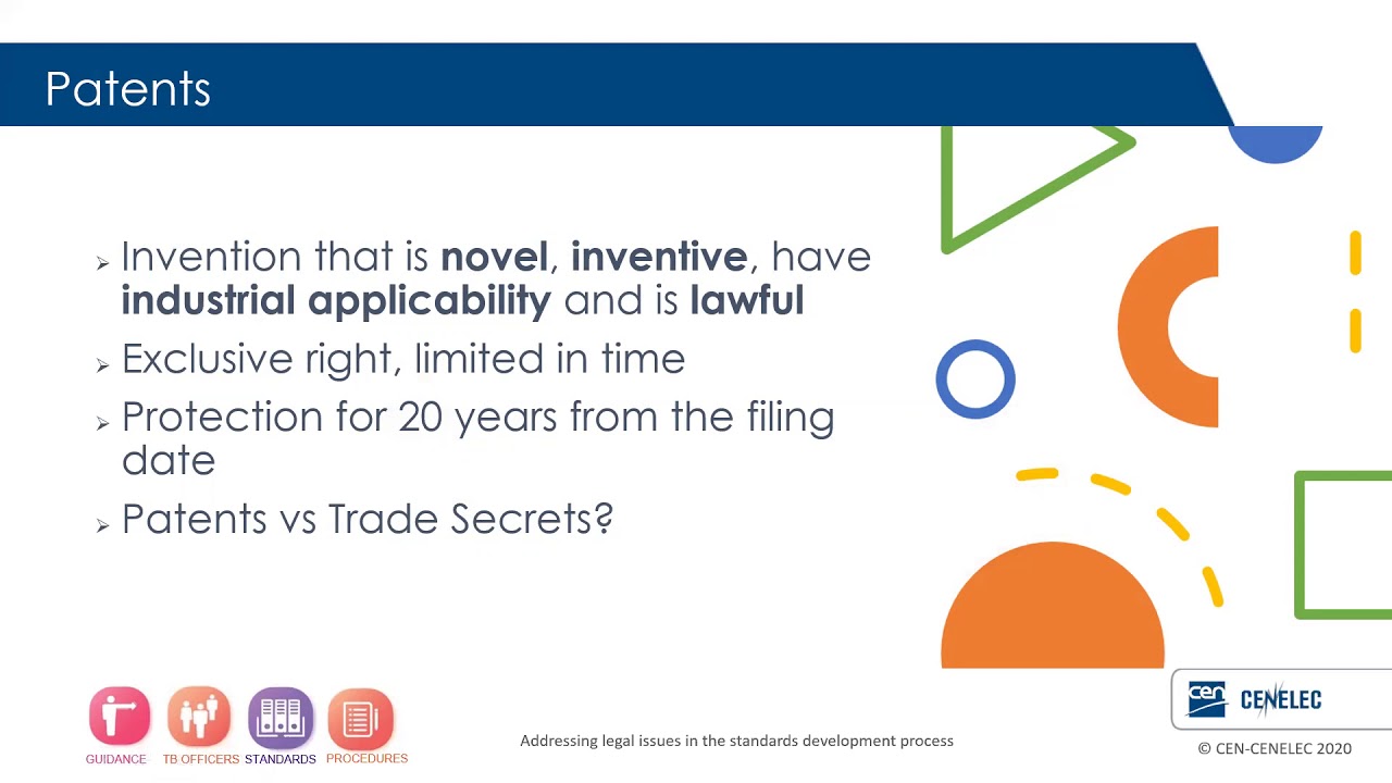 Addressing IPR issues in standards development process - YouTube