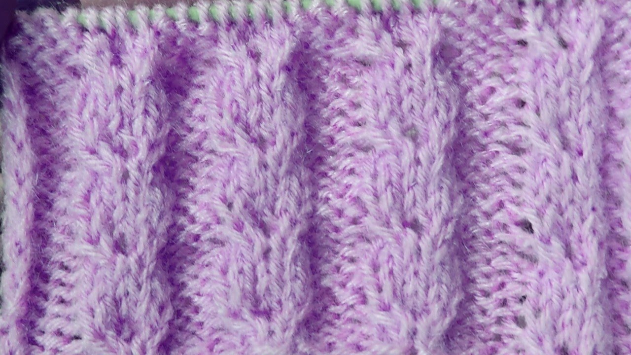 Very easy and simple one color knitting pattern - YouTube