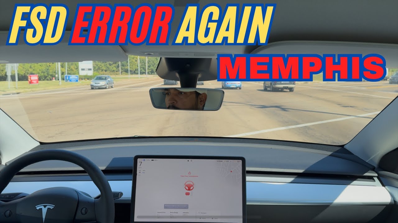Tesla Model Y FSD 12.5.4.1 Downtown Memphis - YouTube