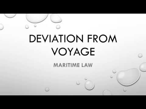 Deviation from voyage - what is it and when is it excused - YouTube