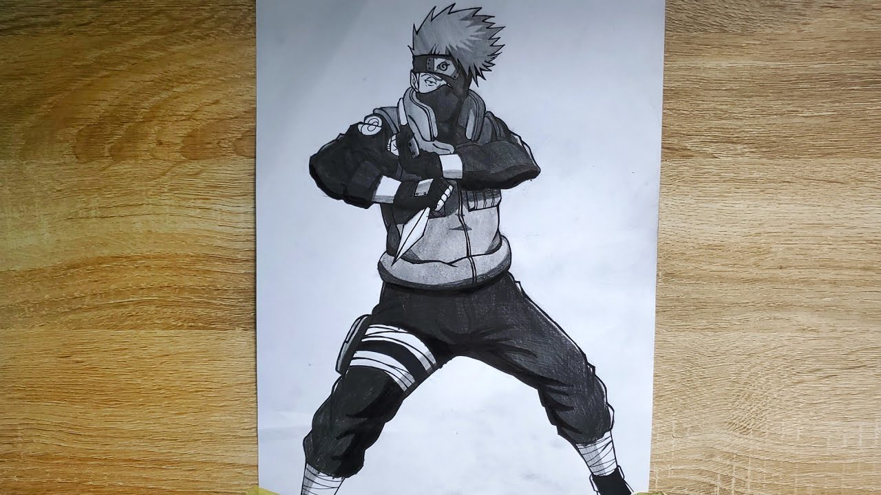 How to Draw kakashi Hatake [full body| pencil sketch - YouTube