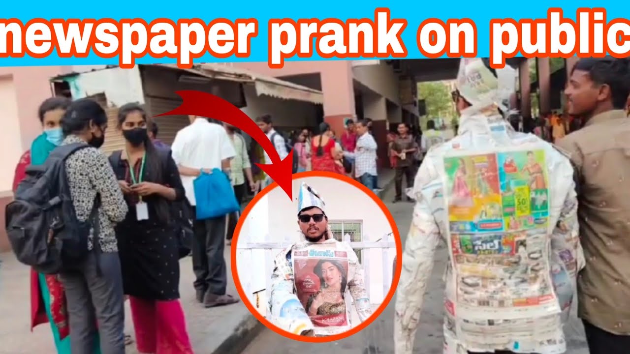 news paper prank on public ll reactions so crazy ll telugu pranks ll ...