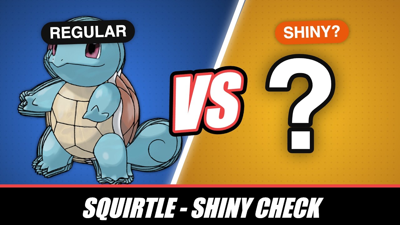 Squirtle Regular Vs Shiny Form Comparison Youtube 0965