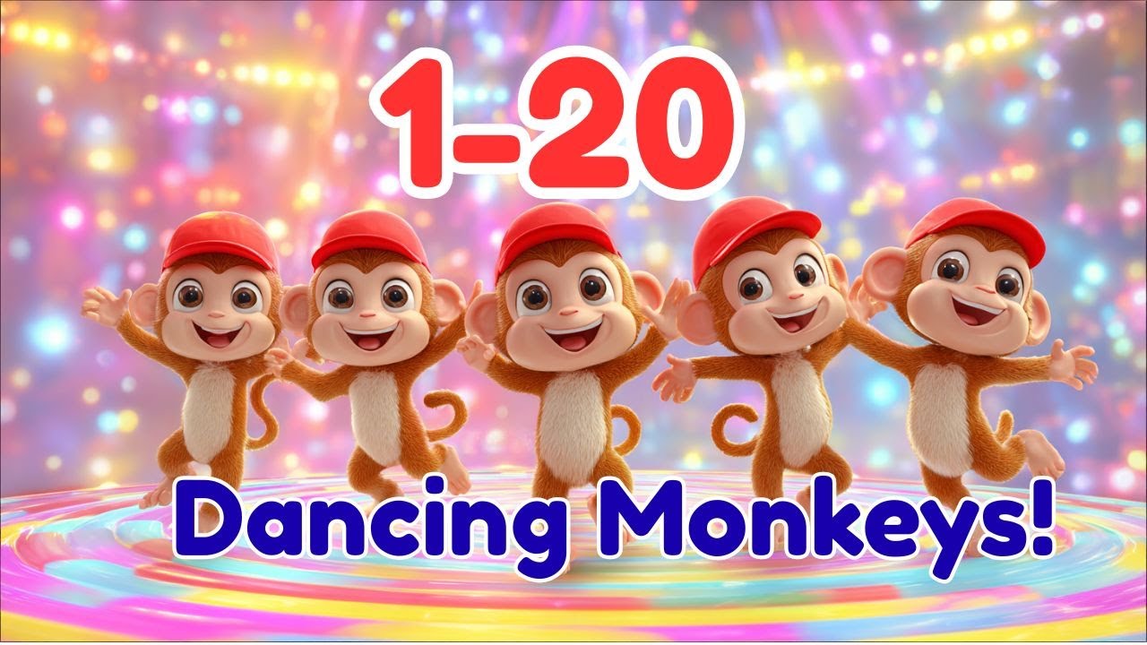 Count to 20 with Dancing Monkeys! 🐵 | Fun Number Song for Kids | Learn ...