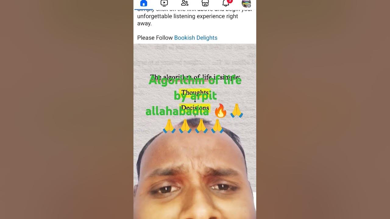 Algorithms of life by arpit kumar allahabadia - YouTube