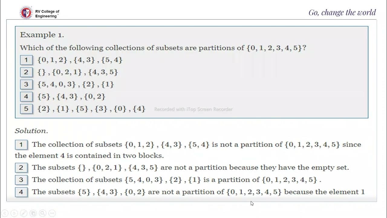 DMS unit 3 Lecture 7 Reflexive closure, Symmetric closure, Transitive closure, Equivalence class ...