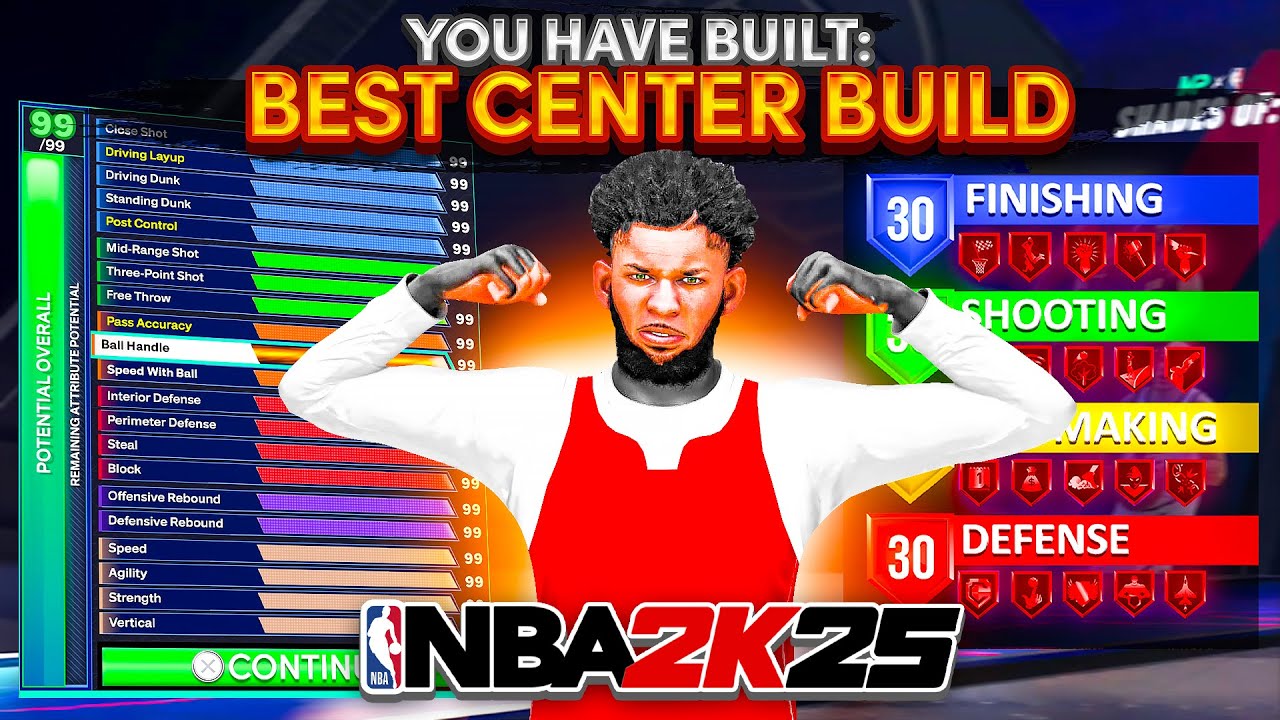 BEST ALL-AROUND CENTER BUILD IN NBA 2K25! BEST SHOOTING + DEFENSIVE ...