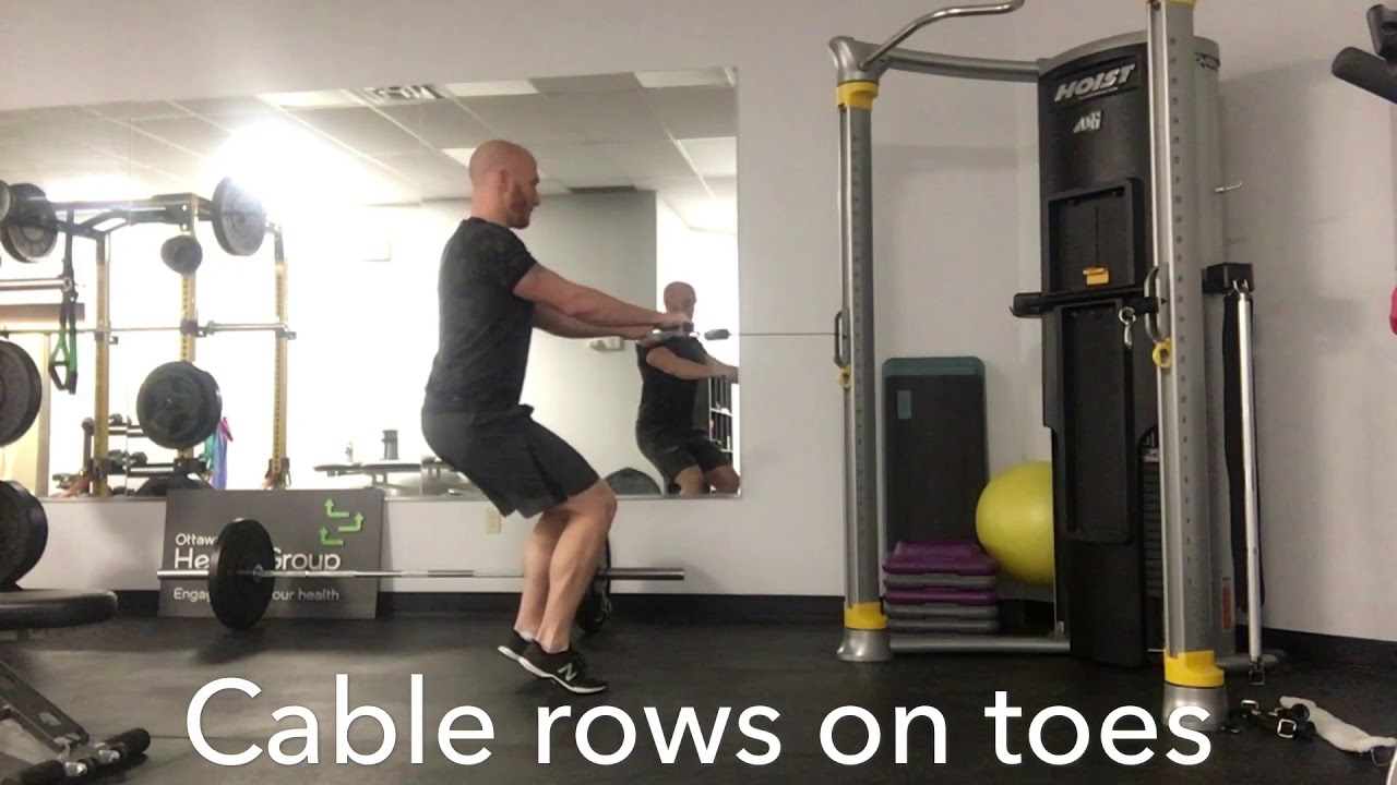 Cable Rows on Toes - YouTube