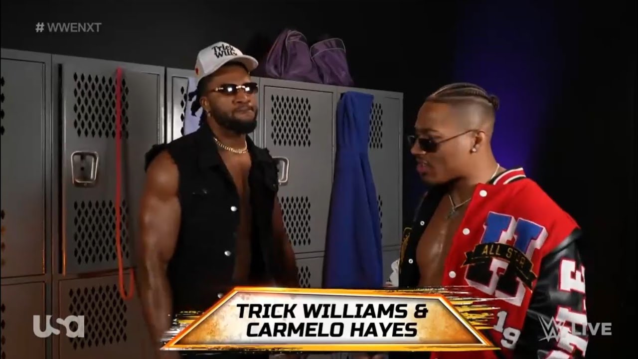 Trick Williams habla con Carmelo Hayes sobre Lexis King en Backstage ...