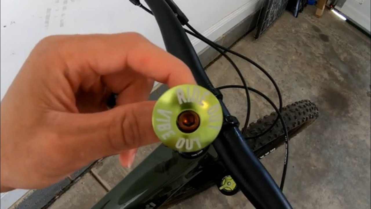 Dispatch Bike Headset Cap - Lime Green/Brown combo install. - YouTube