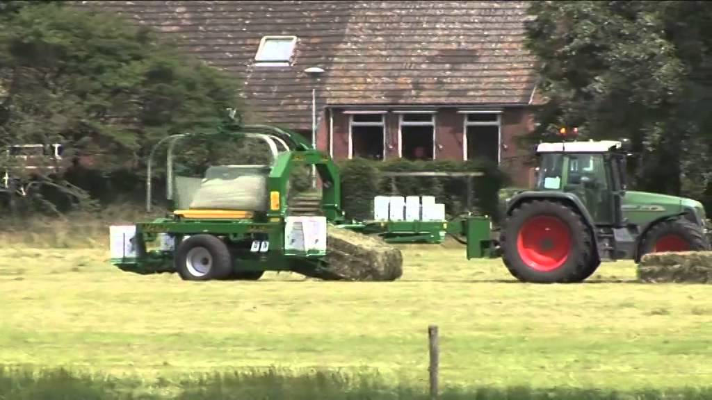 McHale 998 Square Bale Wrapper English 9 4 14 - YouTube
