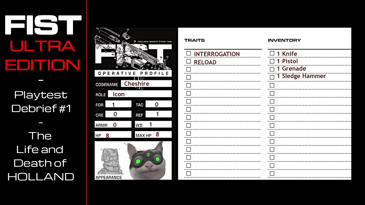 FIST ULTRA RPG - Debrief 001 - The Life and Death of HOLLAND - YouTube