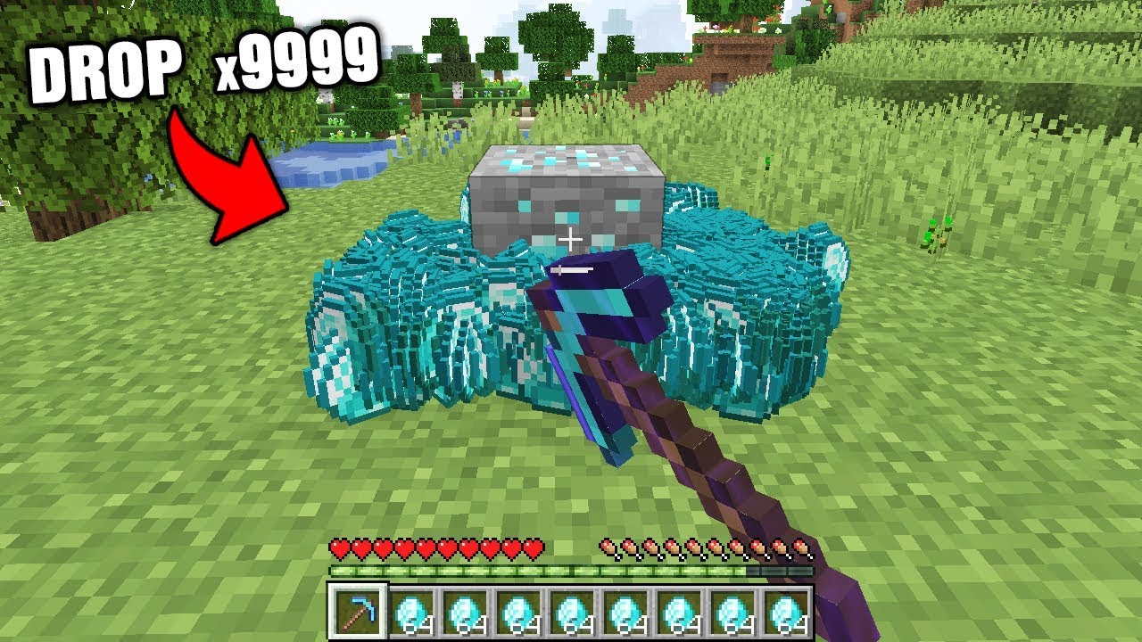 Minecraft NHƯNG TẤT CẢ VẬT PHẨM RỚT x9999 LẦN !!! - YouTube