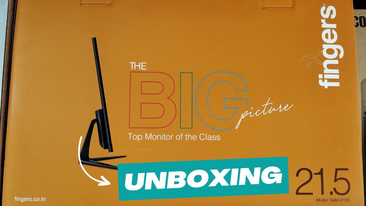 fingers monitor 21.5 unboxing - YouTube