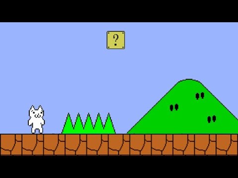Playing super Mario but harder! Syobon action 2 - YouTube