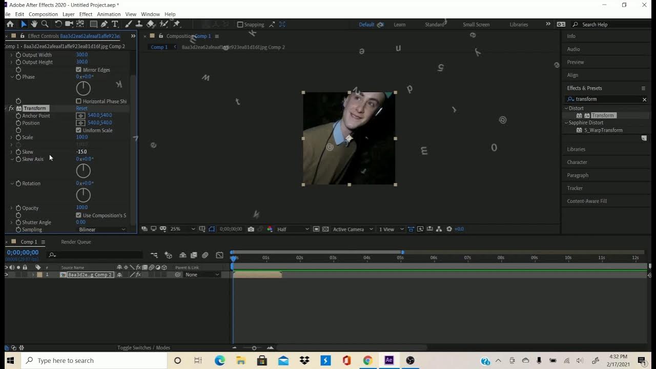 after effects tutorial: skew shake - YouTube