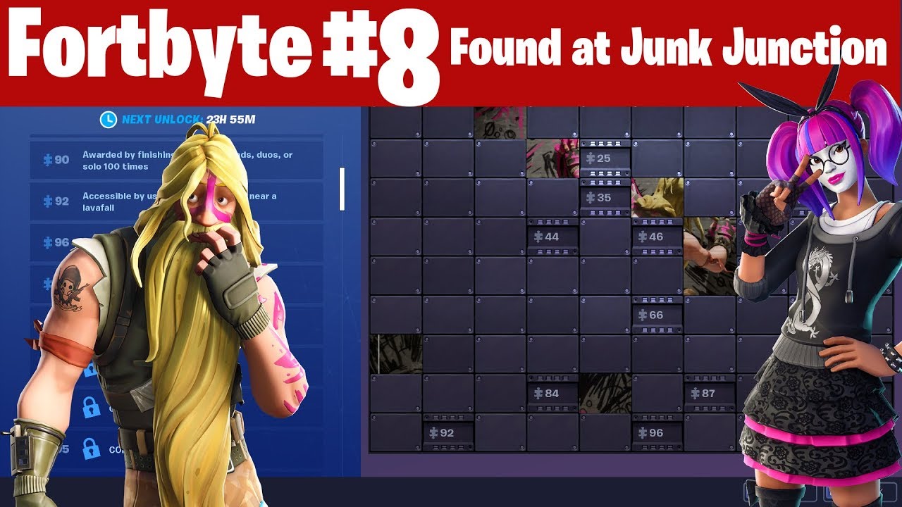 Fortnite Fortbyte #8 Found Inside Junk Junction Challenge - YouTube