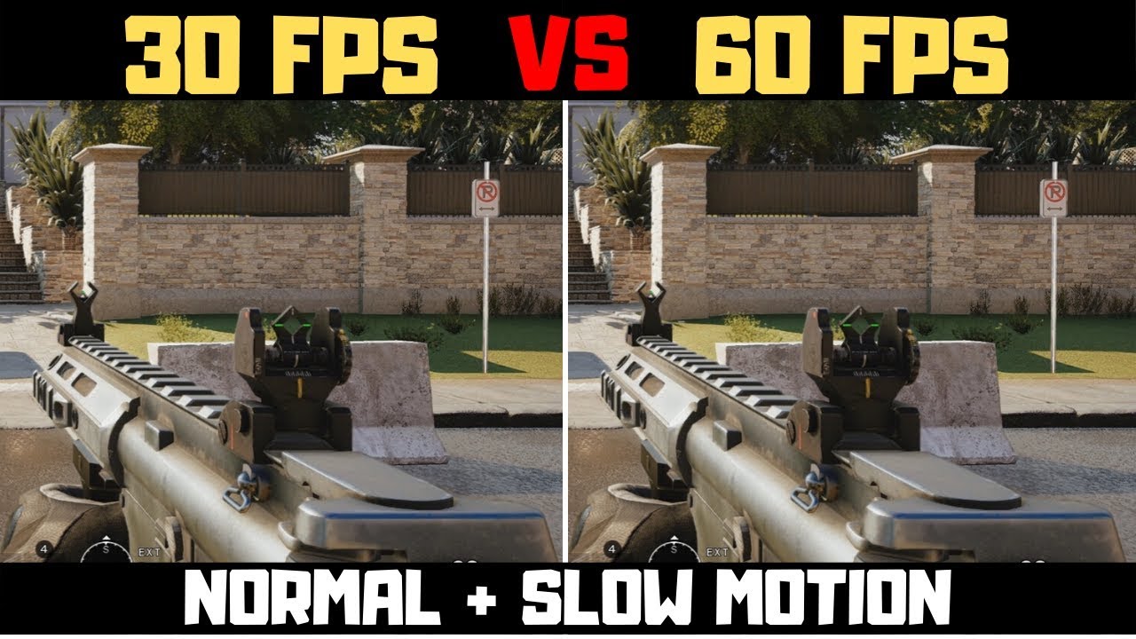 30fps Vs 60fps Gaming Slow Motion - YouTube