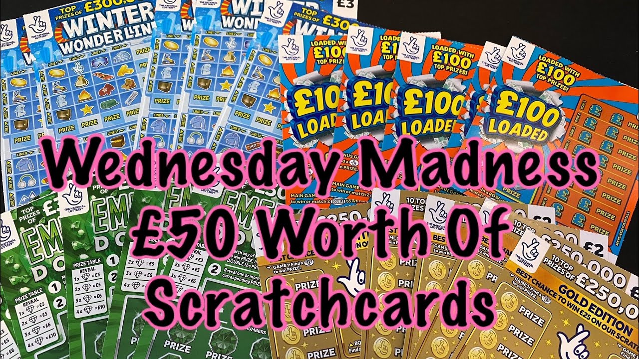 Wednesday madness £50 worth of Scratchcards - YouTube