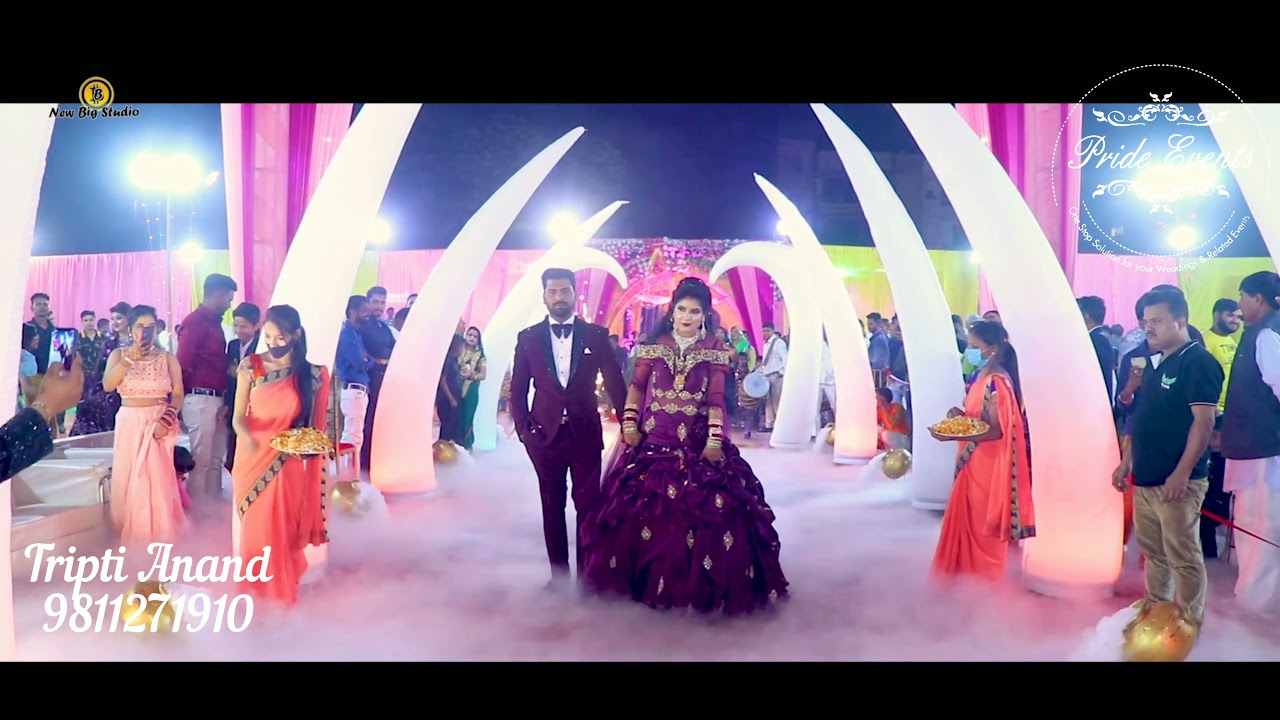 GRAND COUPLE ENTRY | BRIDE GROOM ENTRY | BALLOON BLAST | LATEST HEART ...