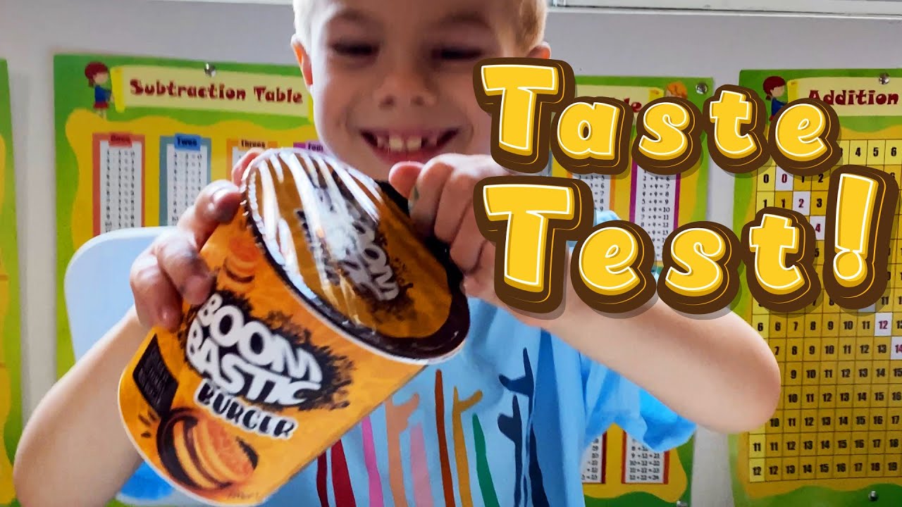 Taste Test: BoomBastic Burger Snacks - Noah's Adventures - YouTube