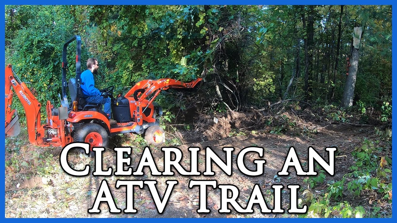 Clearing and ATV Trail & Demoing a Shed - YouTube