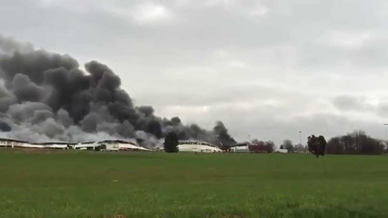 GE warehouse fire - YouTube