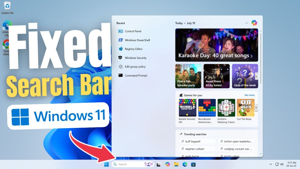 How To Fix Search Bar Not Working on Windows 11 ( 2025 ) - YouTube