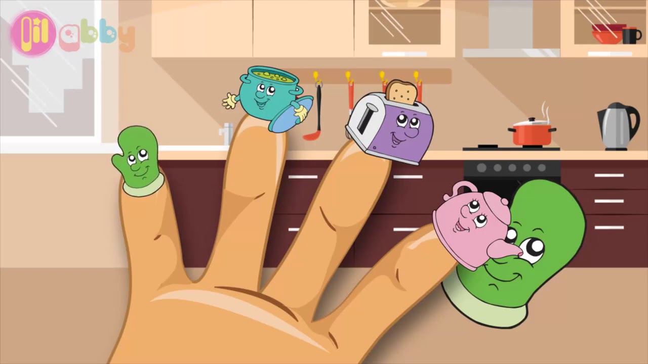 Nursery Rhymes for Children! | Kitchen Finger Family Song | Lil Abby ...