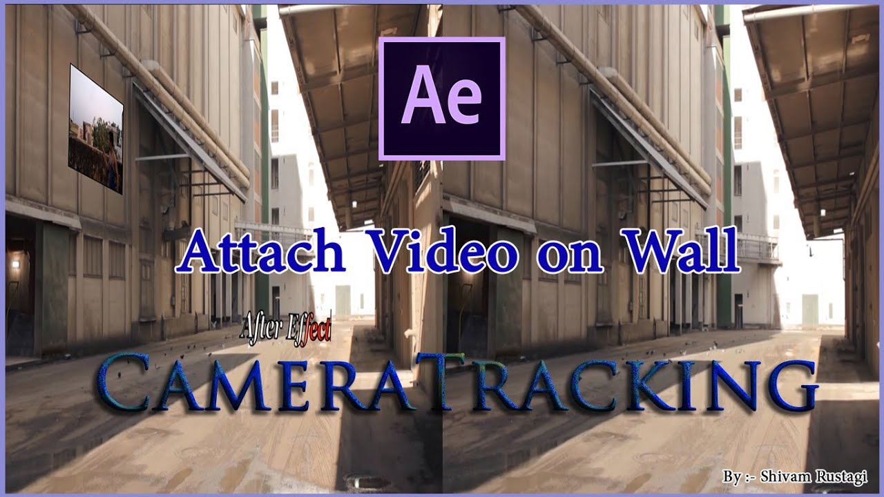 After effects Camera Tracking Tutorial Attach Video on Wall - YouTube