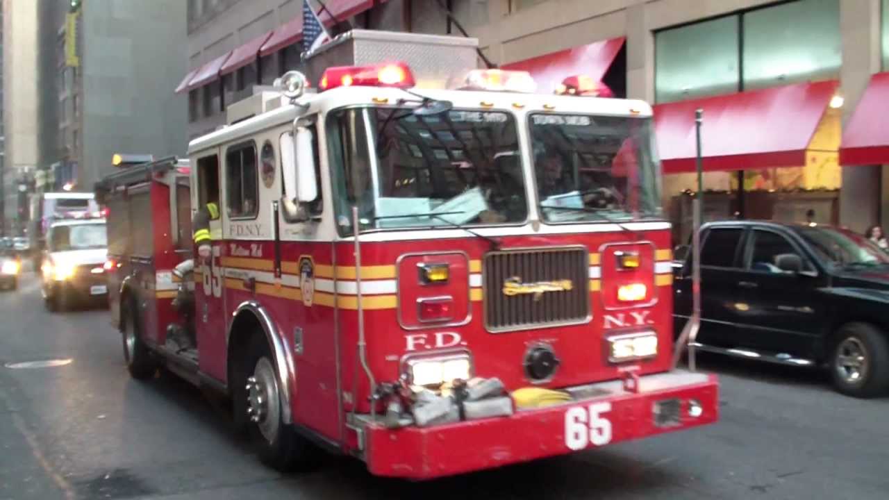 FDNY fire truck engine 65 - YouTube
