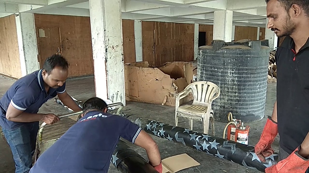 Wrapping coating work for Fire Hydrant Pipeline - YouTube