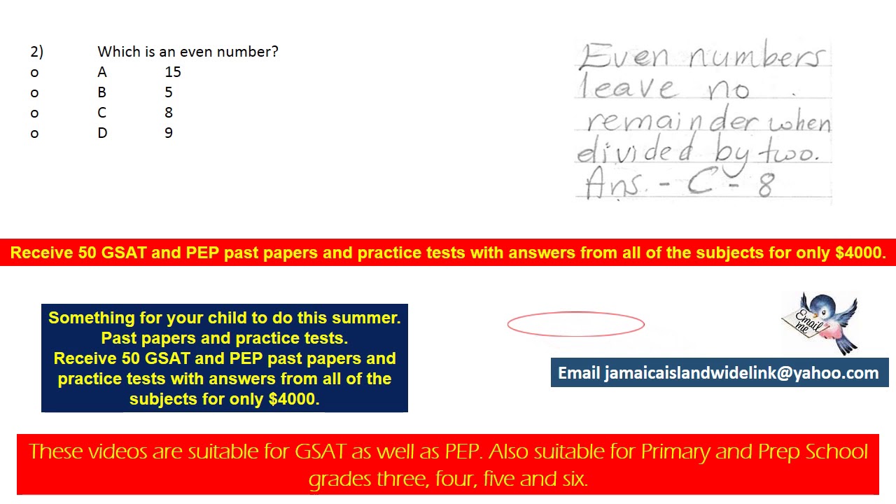 PEP and GSAT Mathematics Part 2 of 150 Parts - Even Numbers - YouTube