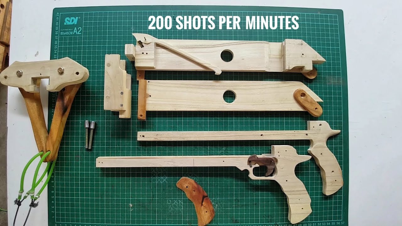 How To Make The Most Compact Wooden Crossbow With Foldable Arm - DIY ...