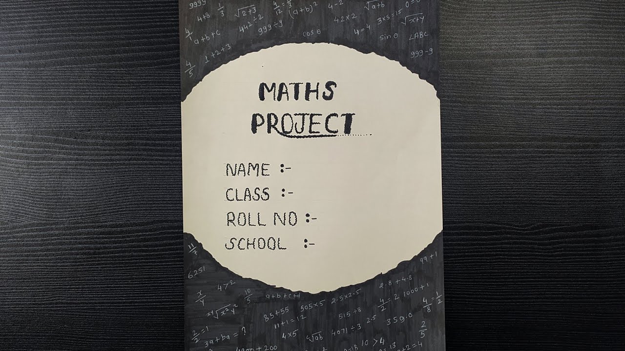 Maths Project Front Page Design || Creative Front Page For Maths ...