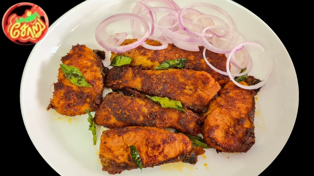 Salmon Fish Fry Recipe | Salmon Fish fry | Indian Style Salmon Fish fry ...