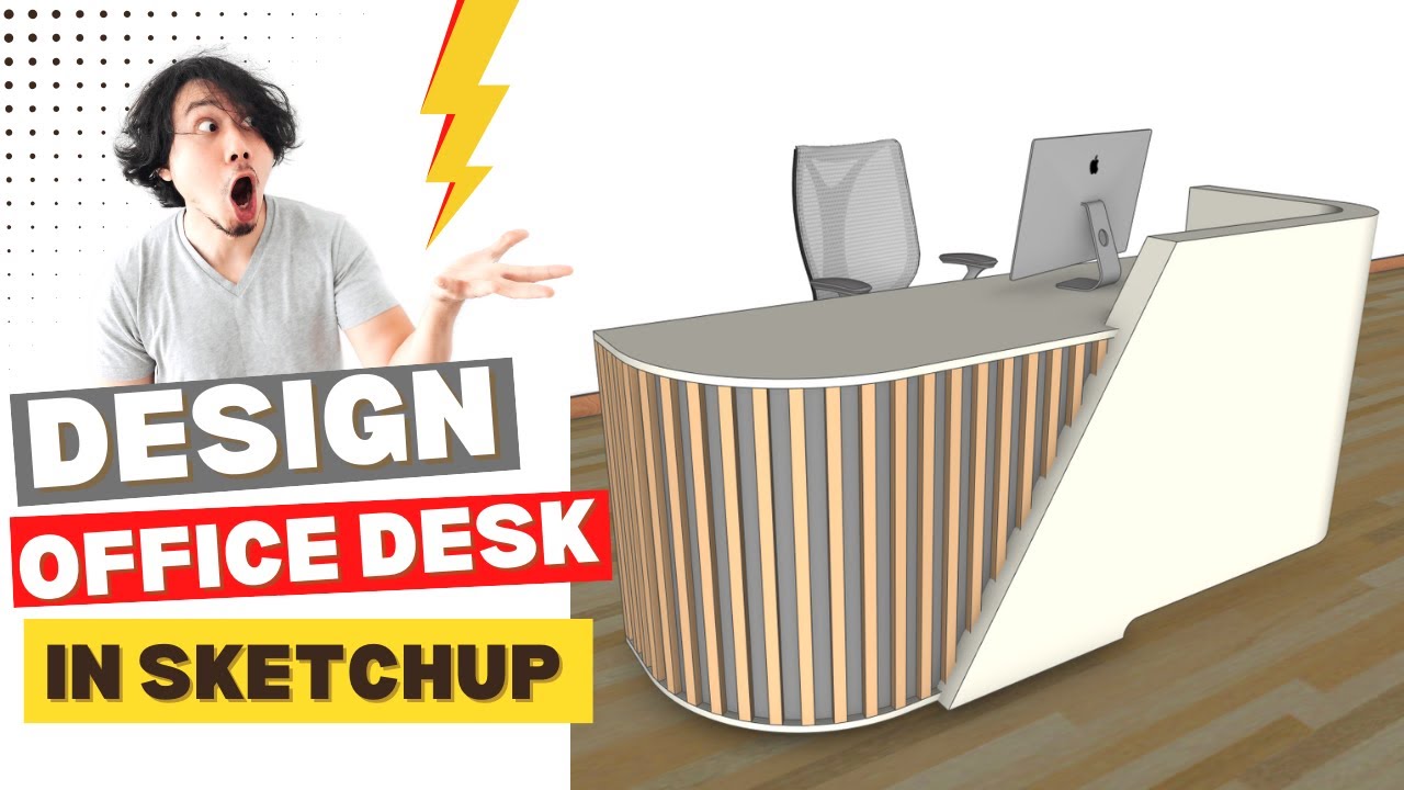 Design a Stunning Office Desk in SketchUp from Scratch! - YouTube