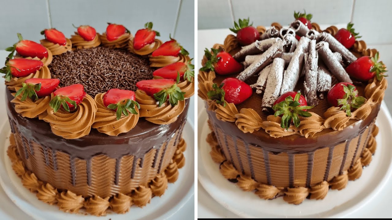 Chocolate Cake Decoration | 2 Ideas sencillas para decorar pasteles de ...