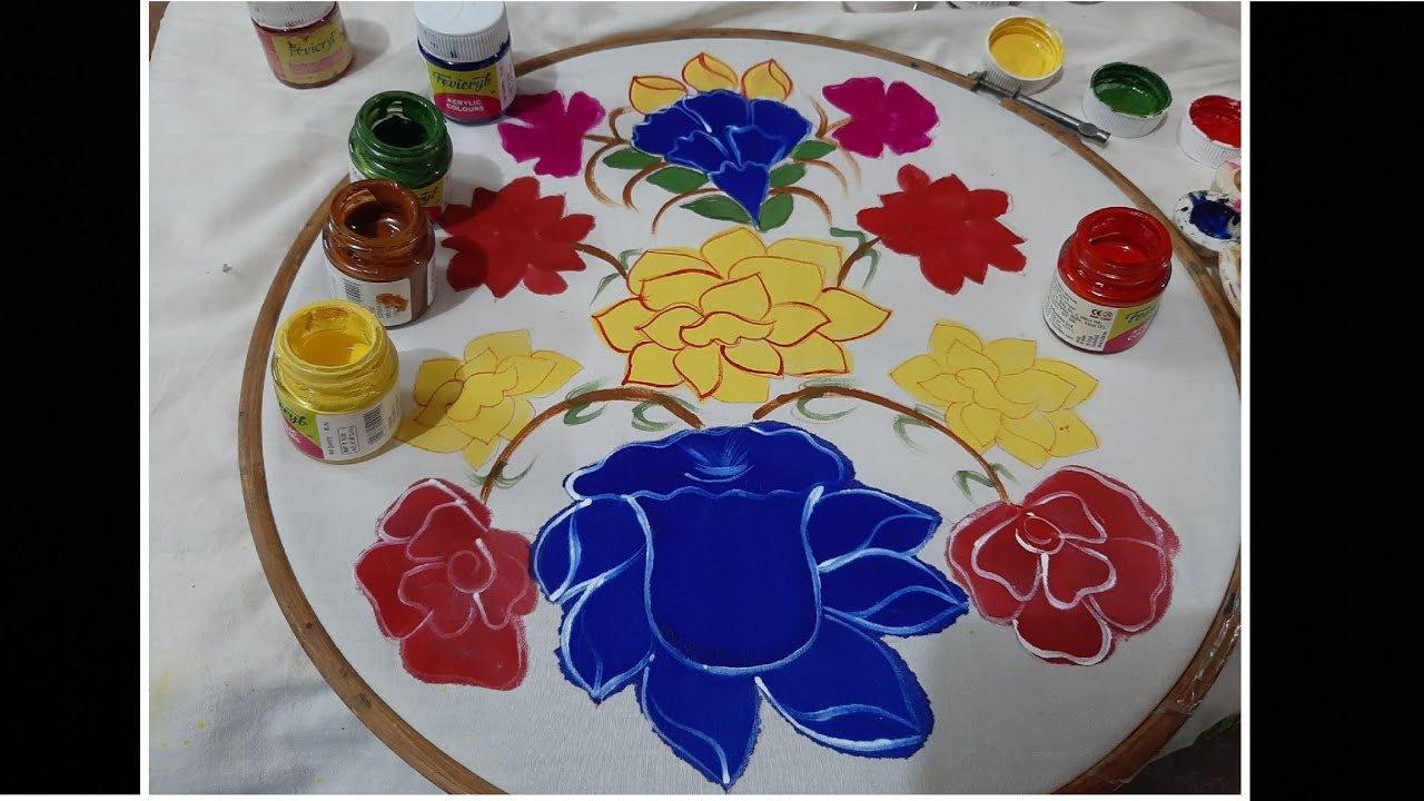 Fabric painting tutorial for beginner - YouTube