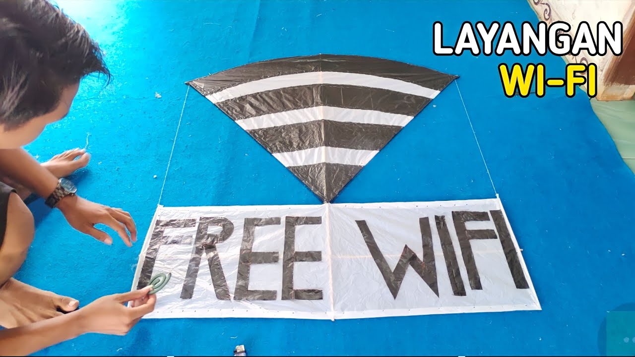 Cara membuat layangan unik | LAYANGAN WIFI - YouTube