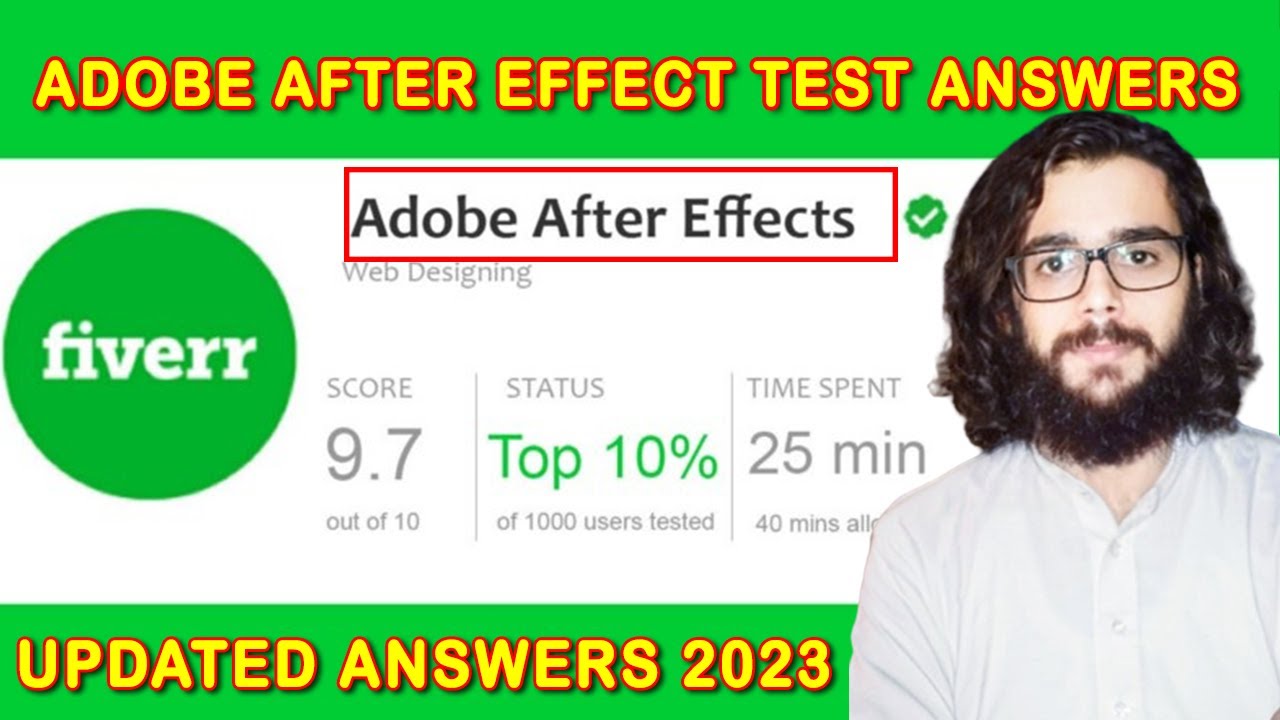 Fiverr Adobe After Effects Skill Test answers 2024 | - YouTube