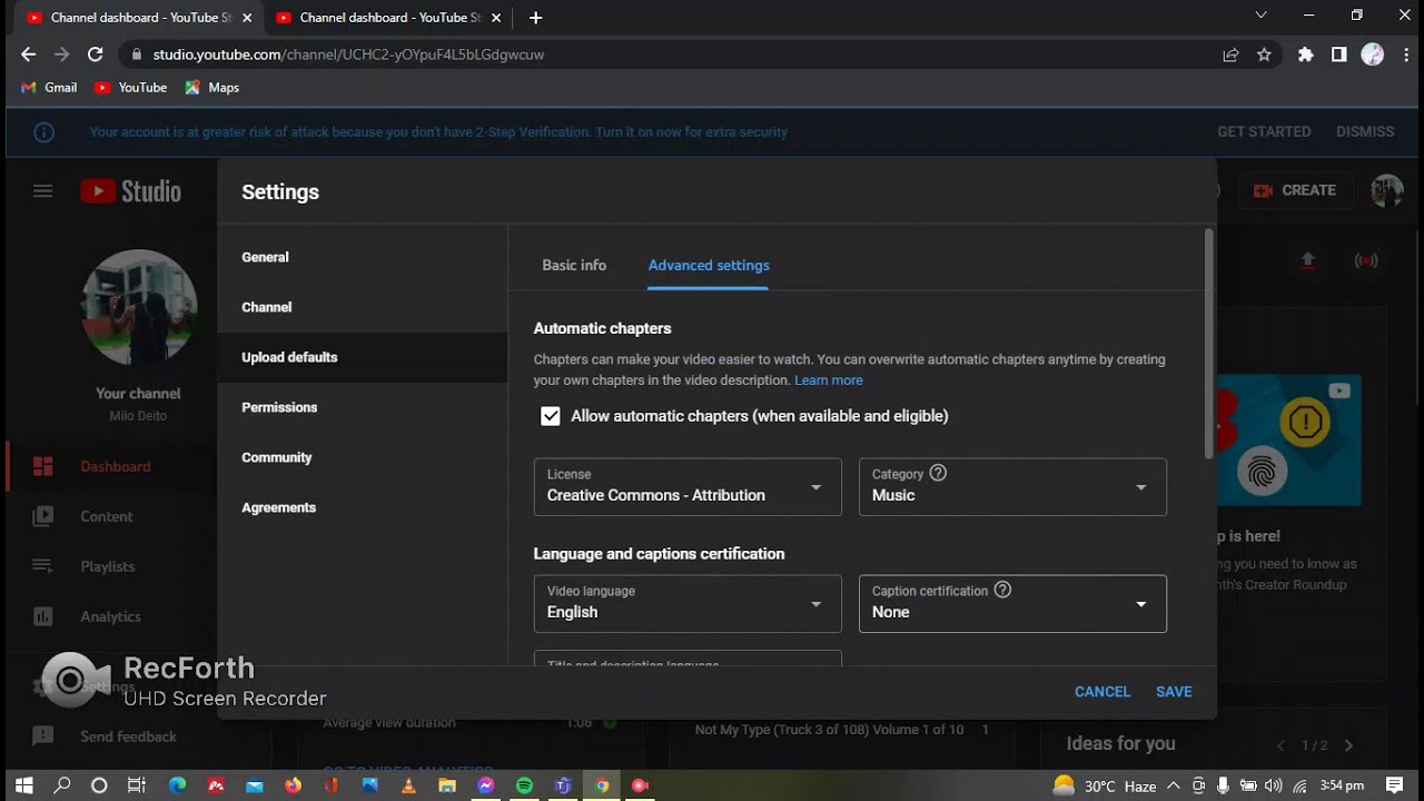 How To Set Up a YouTube Artist Channel For Free In YouTube Studio (Full ...