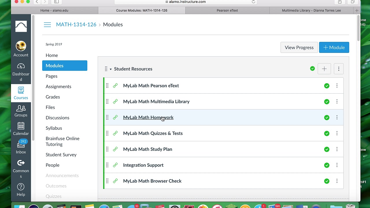 Canvas and MyLab Math Overview - YouTube