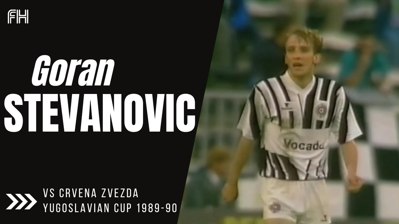 Goran Stevanovic Goal and Skills Partizan 2-3 Crvena Zvezda Yugoslavian ...