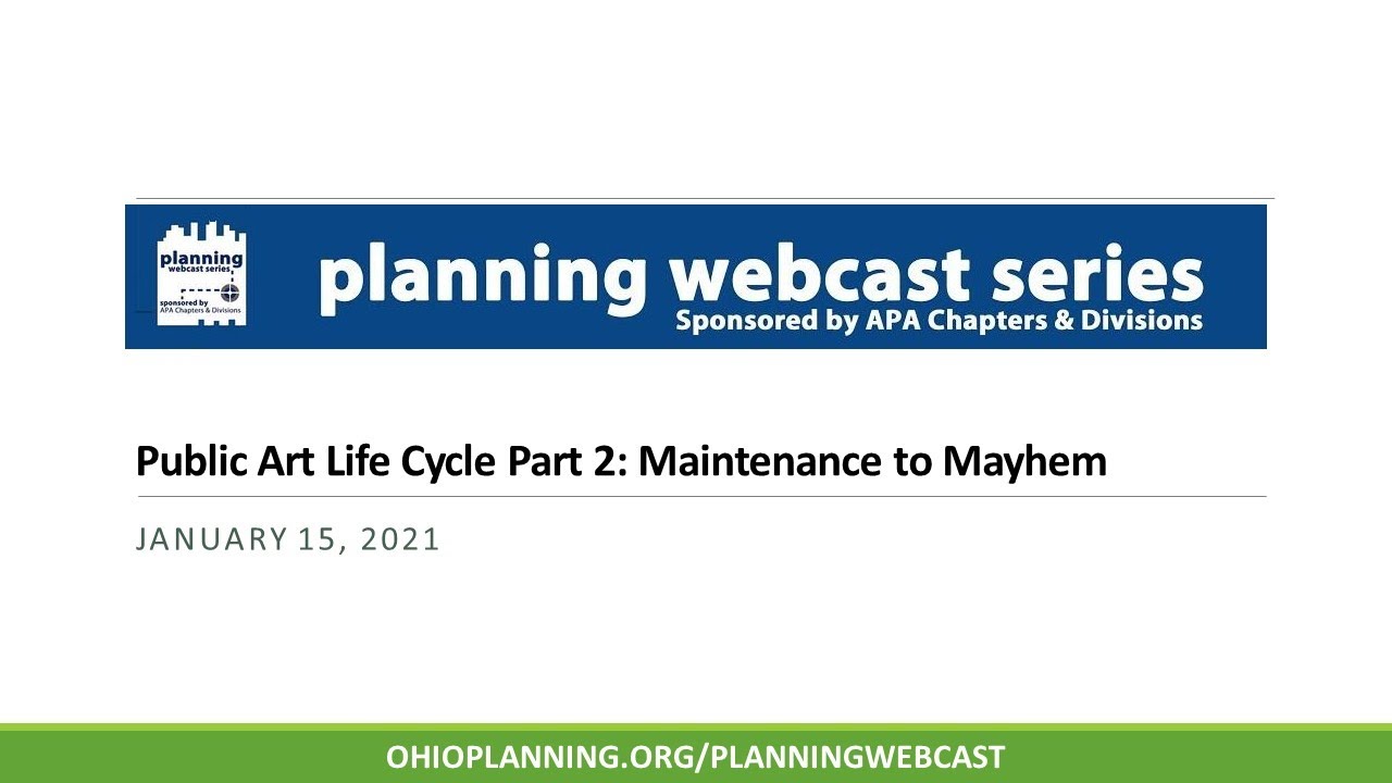 Public Art Life Cycle Part 2: Maintenance to Mayhem - YouTube