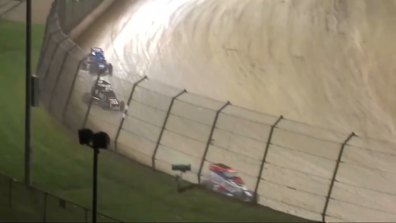 Buddy Kofoid and Chance Crum hard crash at Eldora Speedway - YouTube