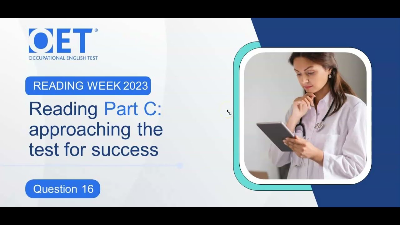 OET Reading Sample Test 5 - (Part C) Q16 - YouTube